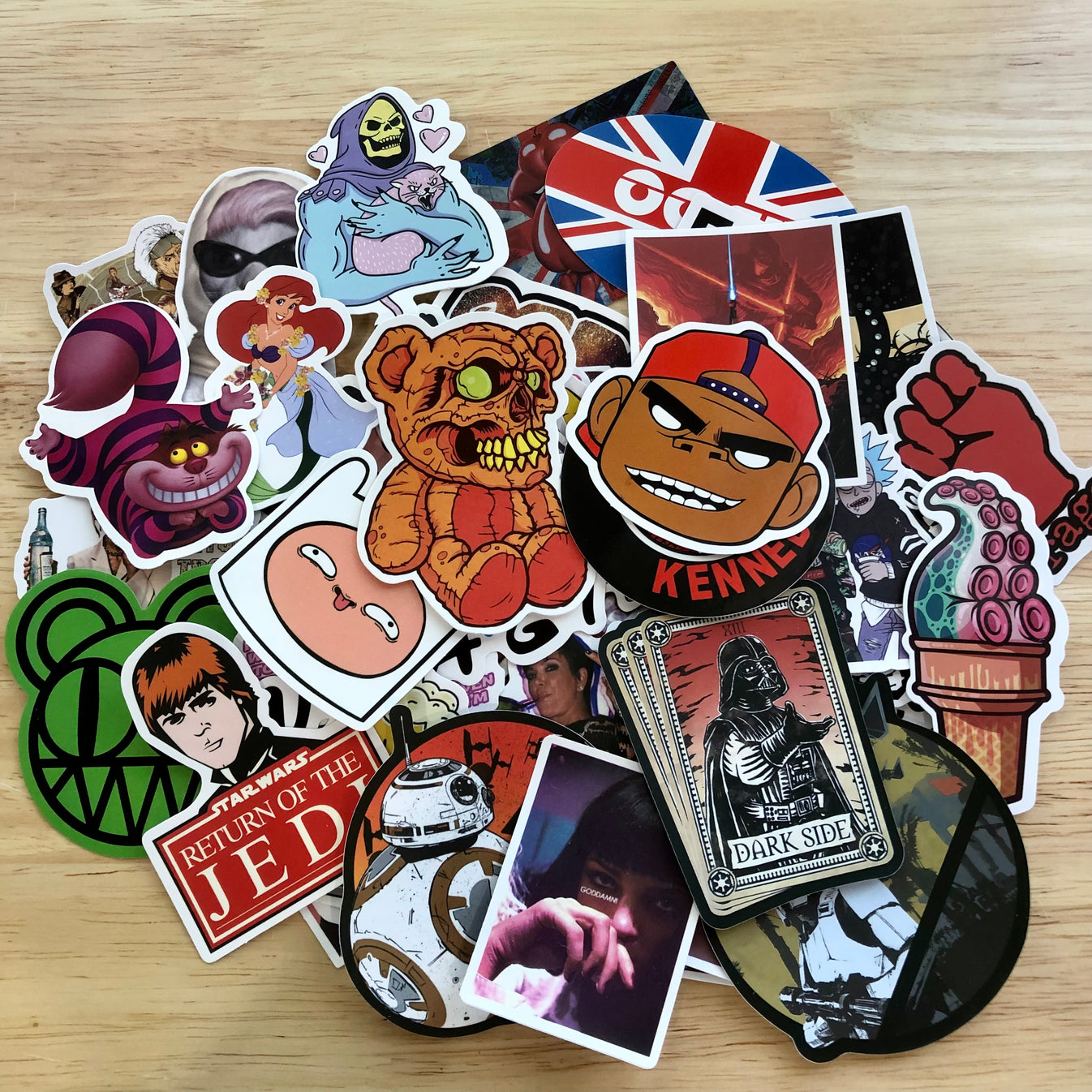 Pop culture sticker bomb pack - naughty / fun / art / skate / music ...